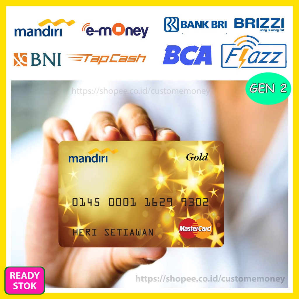 Jual KARTU EMONEY DESIGN MASTERCARD STAR GOLD KARTU E-MONEY MANDIRI ...