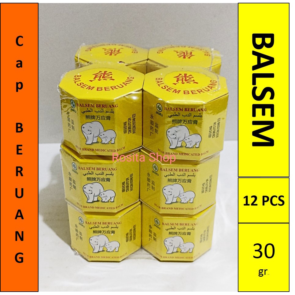 Jual Balsem cap Beruang 30g per Pack isi 12 pcs | Shopee Indonesia