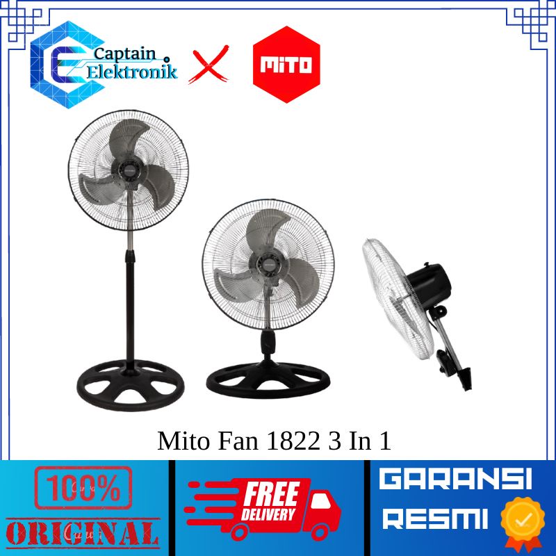 Jual Mitochiba Mito KIPAS ANGIN MULTIFUNGSI 3 IN 1 MT 1822 / MT1822 / MT-1822 fan ukuran 18 ...