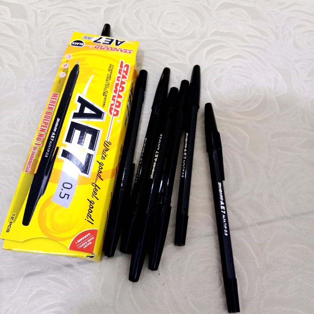 Jual Pulpen STANDARD AE7 WARNA HITAM 0.5 (1 PCS) | Shopee Indonesia