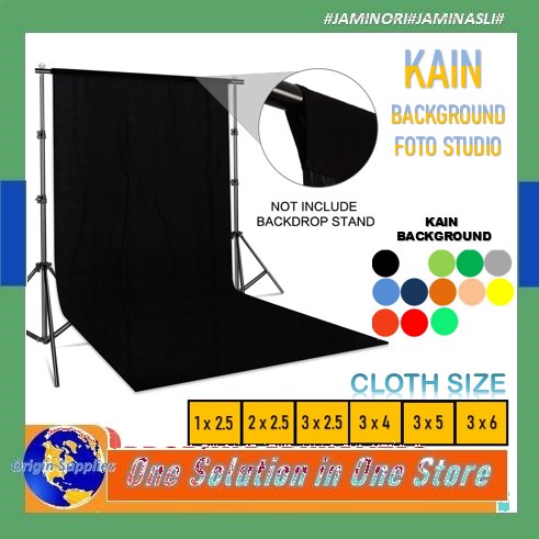 Jual Background Foto Hitam Polos Ukuran 1x2,5 2x2,5 3x3,5 3x4 3x5 3x6 ...