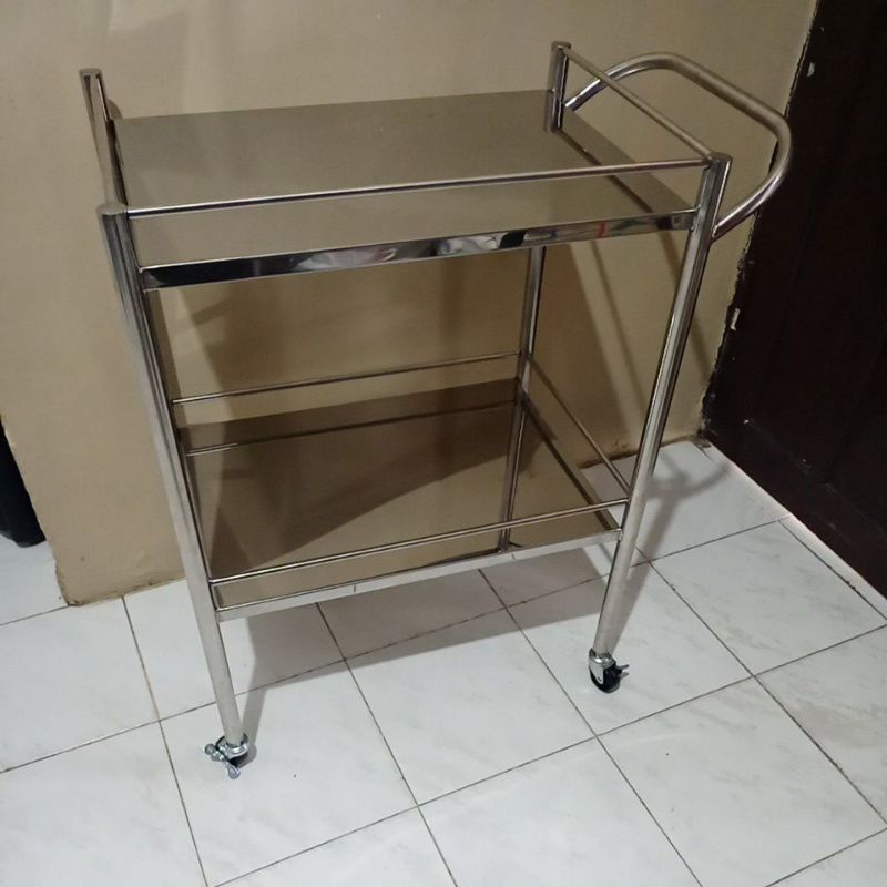 Jual Troli instrumen 2 rak stenlis | Shopee Indonesia