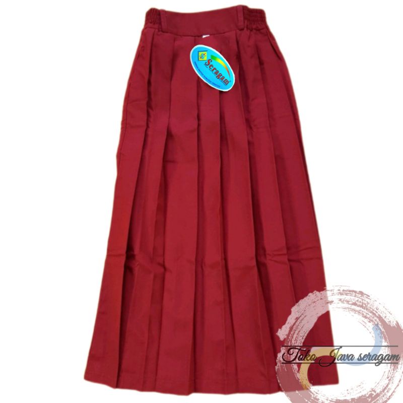 Jual Rok Seragam SD MI Panjang Merah Rempel & Jumbo Merk Seragam Bullofa Seragam Sekolah ...
