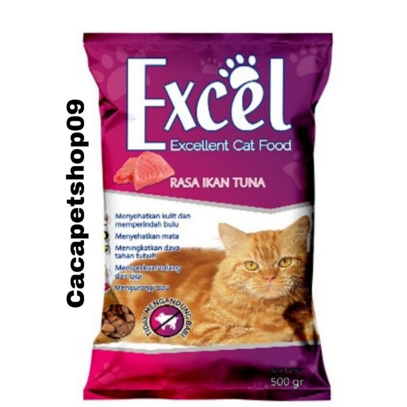 Jual EXCEL MAKANAN KUCING EXCEL 500GRAM DRY FOOD - CAT FOOD | Shopee ...