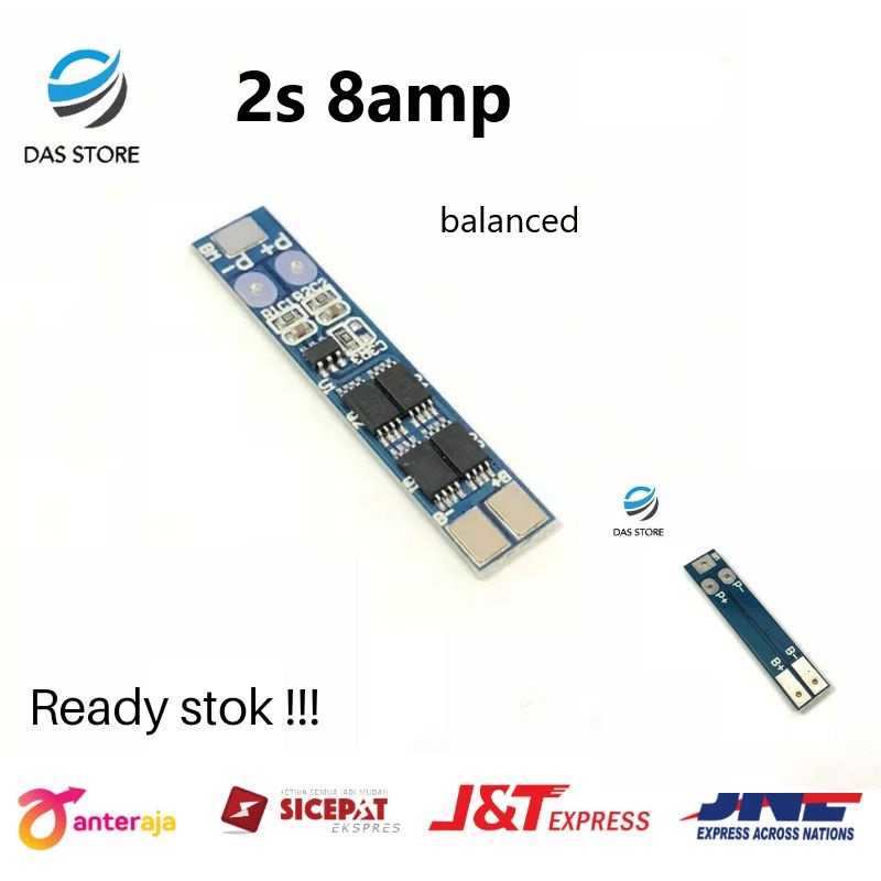Jual BMS 2S 7.4V 8A high amp lithium-ion lithium polymer baterai ...