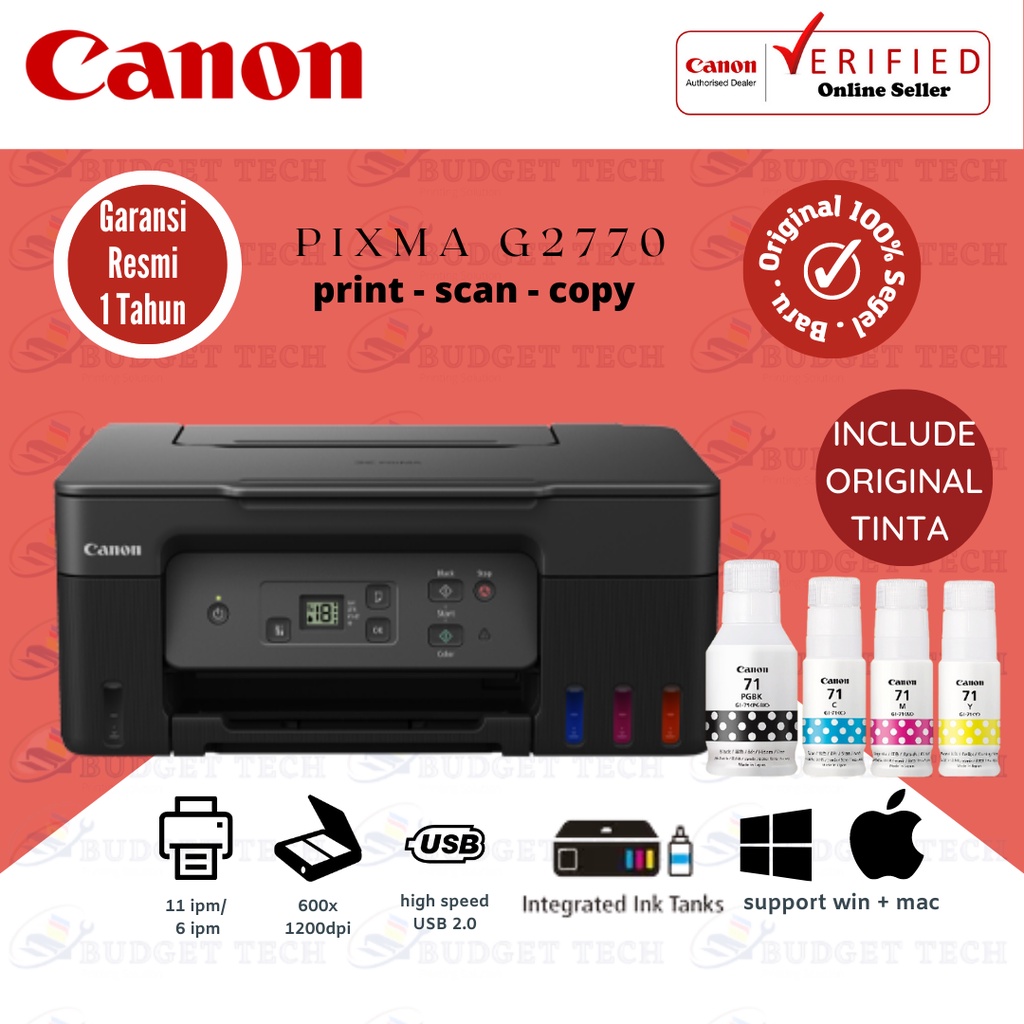 Jual Printer Canon G2770 Canon Pixma G2770 Print-Scan-Copy | Shopee ...