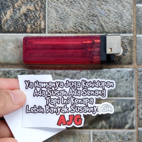 Jual Stiker Kata Ya Namanya Kehidupan AJG Humor Lucu Plesetan Meme ...