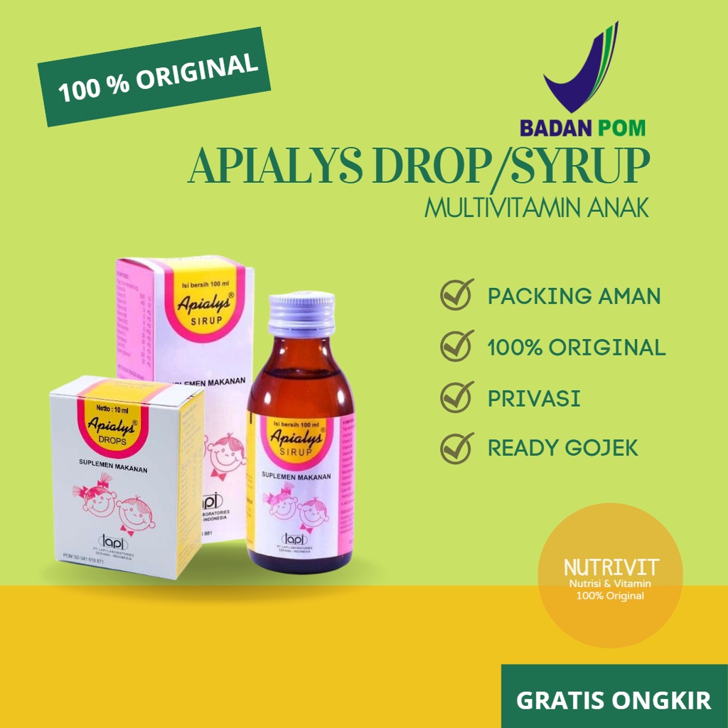 Jual APIALYS SYRUP 100ML - BOTOL | Shopee Indonesia