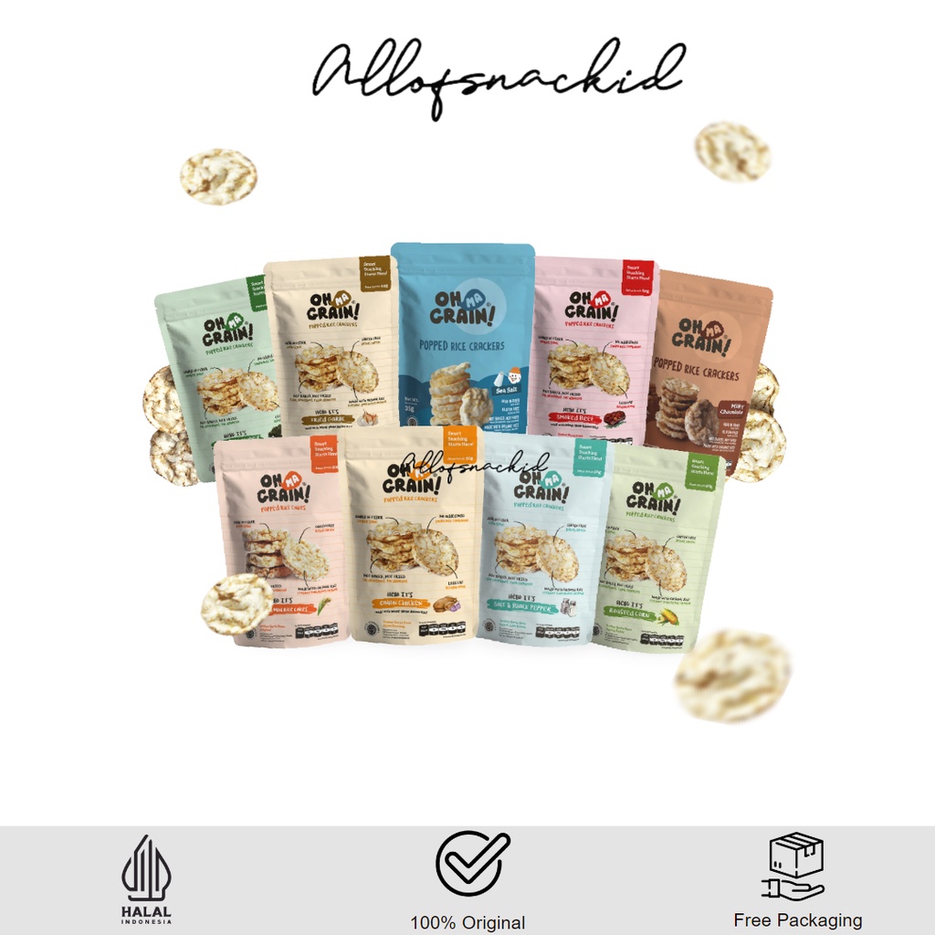 Jual Oh Ma Grain! SNACK DIET Keripik Beras Organik - Organic Brown Rice ...