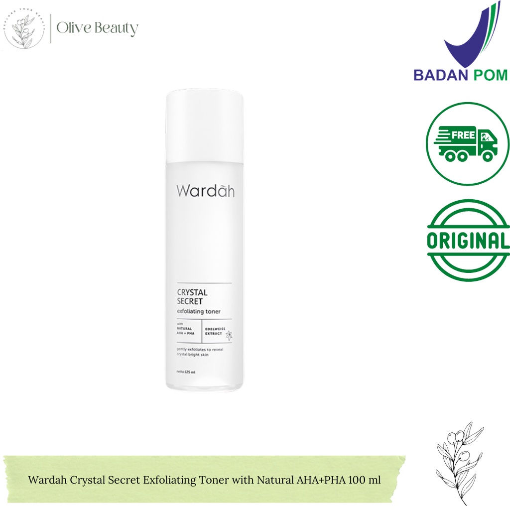 Jual Wardah Crystal Secret Exfoliating Toner with Natural AHA+PHA 100 ...