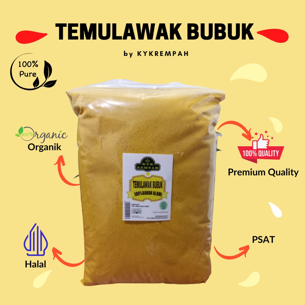 Jual TEMULAWAK BUBUK [100 GRAM] ASLI | Shopee Indonesia