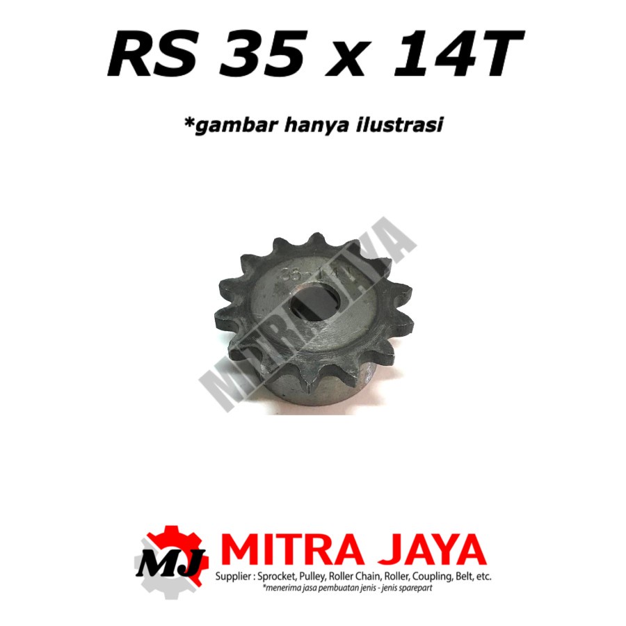 Jual SPROCKET GEAR SINGLE RS 35 x 14 SPROCKET RANTAI GIGI 14T | Shopee Indonesia