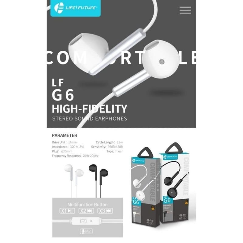 Jual HANDSFREE LF G6 HIGH FIDELITY | Shopee Indonesia
