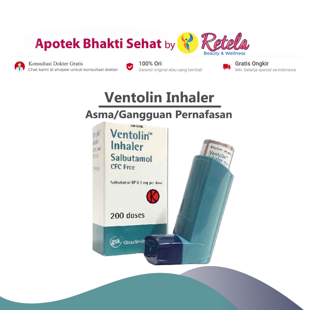Jual VENTOLIN INHALER 100 MCG 200 DOSIS | Shopee Indonesia