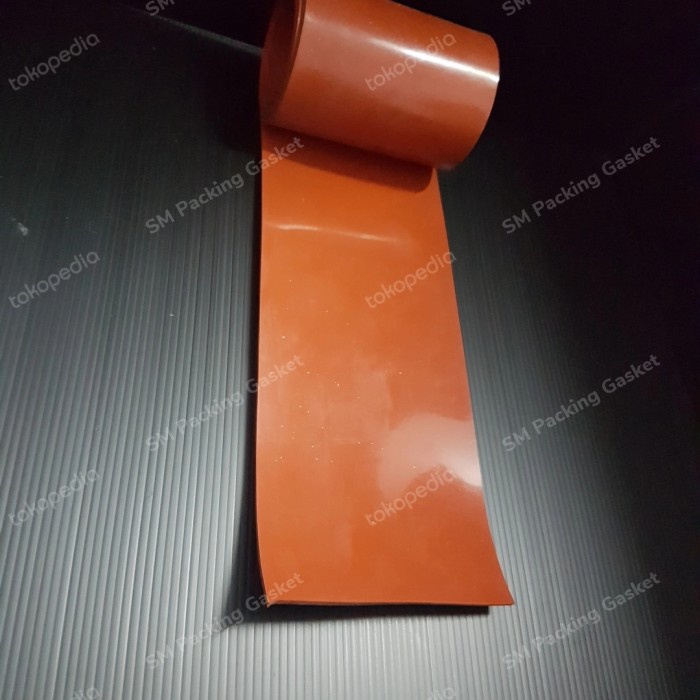 Jual SILICONE RED 2MM X 20CM X 50CM ( SILIKON MERAH LEMBARAN TAHAN ...