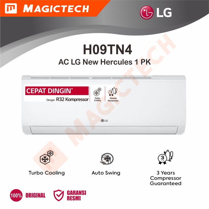 Jual AC LG 1 PK H09TN4 NEW HERCULES TURBO COOLING R32 | Shopee Indonesia