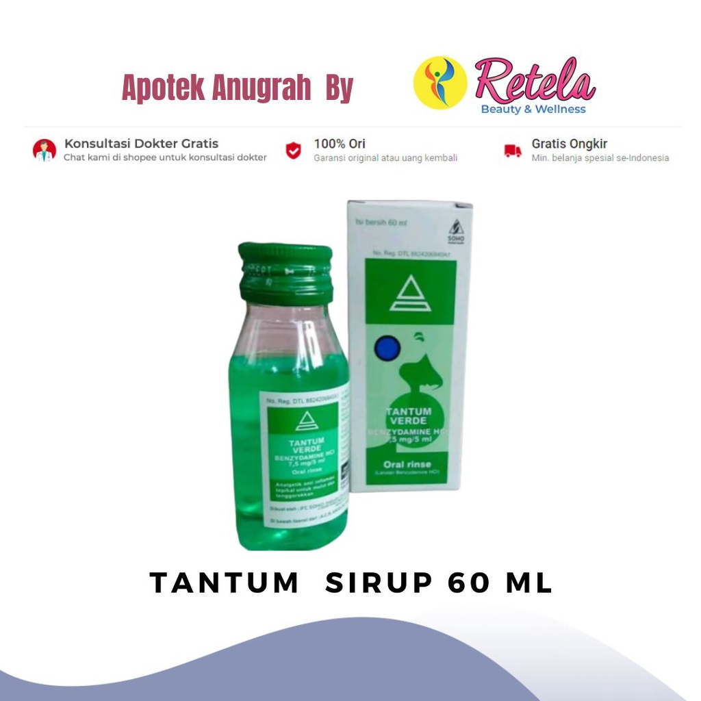 Jual Tantum Verde Oral Rinse 60ml (New) | Shopee Indonesia