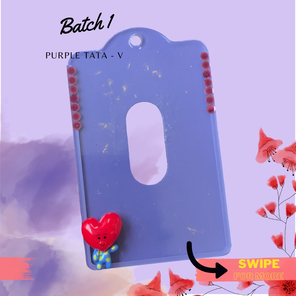 Jual BTS BT21 Photocard Holder/ ID Card/ PC Holder/ Card Holder/ ID Holder Resin Art By.ann ...