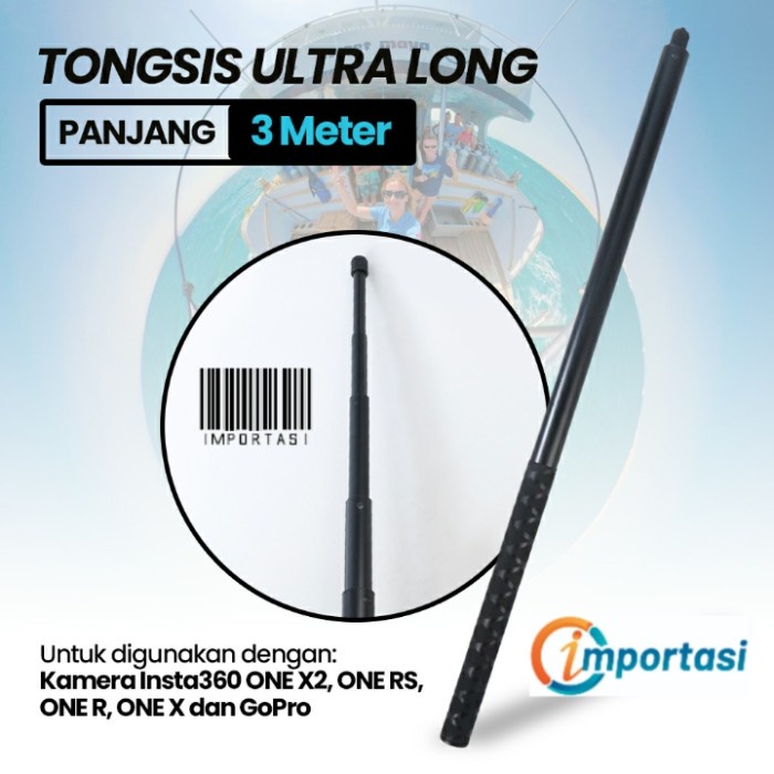 Jual TAFFSTUDIO Invisible Stick 3 Meter Monopod Insta360 X5 X4 X3 X2 Go ...