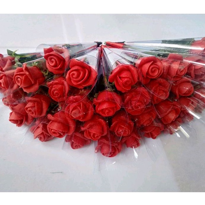 Jual BUNGA'S-souvenir bunga mawar merah mini handmade sabun wangi ...