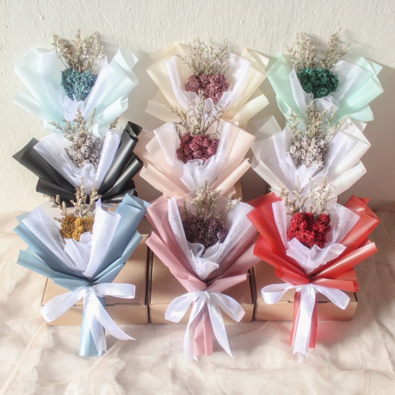 Jual BUKET BUNGA / MINI BUKET FLOWER / TINGGI 17 CM | Shopee Indonesia
