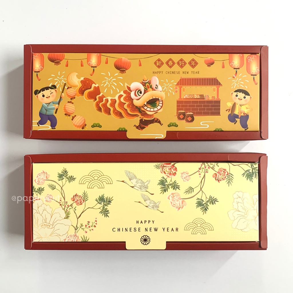 Jual Box Dus Kotak Kue Cookies Imlek - 2 Wall 28 x 9.5 x 5cm | Shopee ...