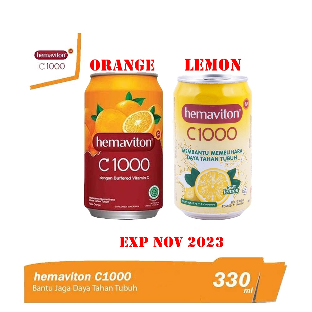 Jual Hemaviton Vitamin C 1000 Vit C1000 Kaleng 330ml 330 ml | Shopee ...