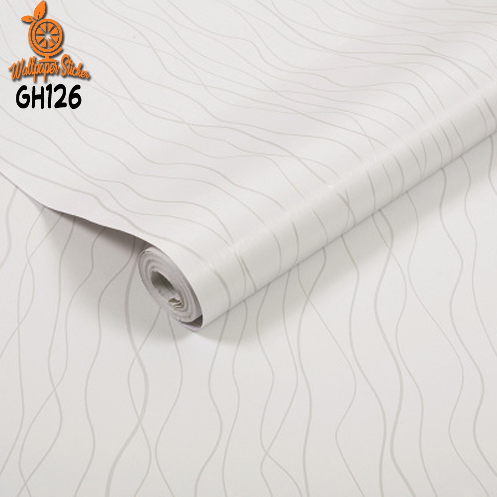 Jual Wallpaper Sticker Kamar Tidur Motif Ulir Putih elegant 45 x 7.5M ...