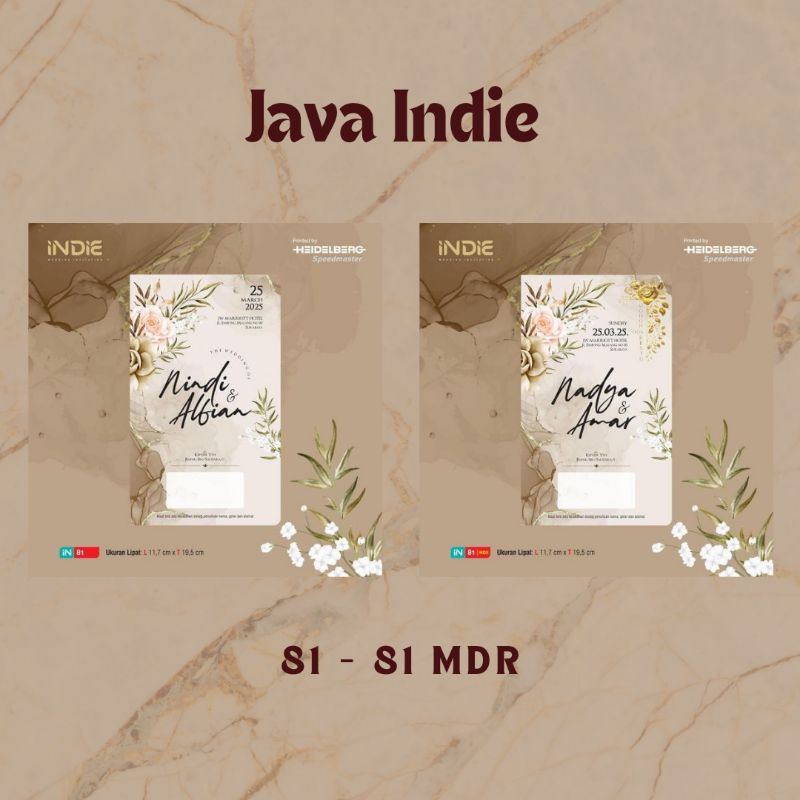Jual Blangko Undangan Java Card INDIE 81, 81 MDR 3D Foil | Shopee Indonesia