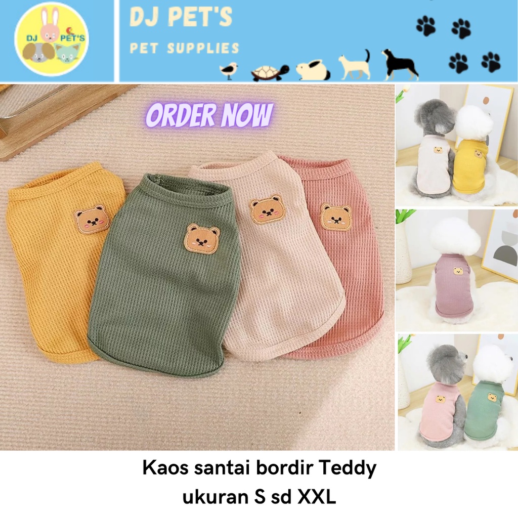 Jual baju anjing dan baju kucing kaos hewan anabul model kaos santai adem | Shopee Indonesia