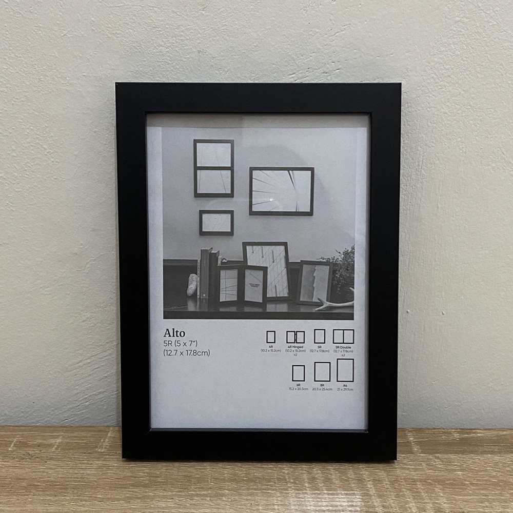 Jual Pigura Frame Kaca 5R (13x18cm) Bingkai Foto Putih Hitam Cream ...
