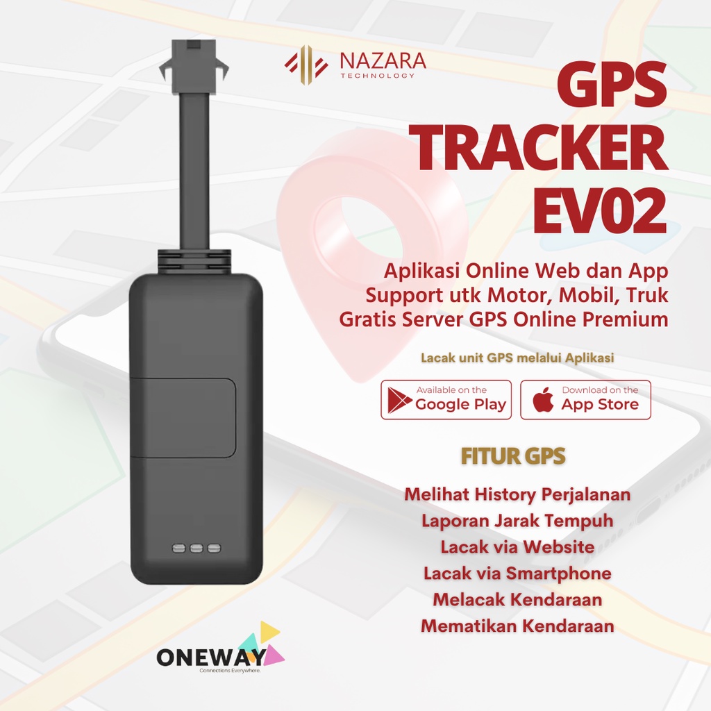 Jual GPS Tracker Mobil Motor 2G OneWay OW-EV02 | Shopee Indonesia