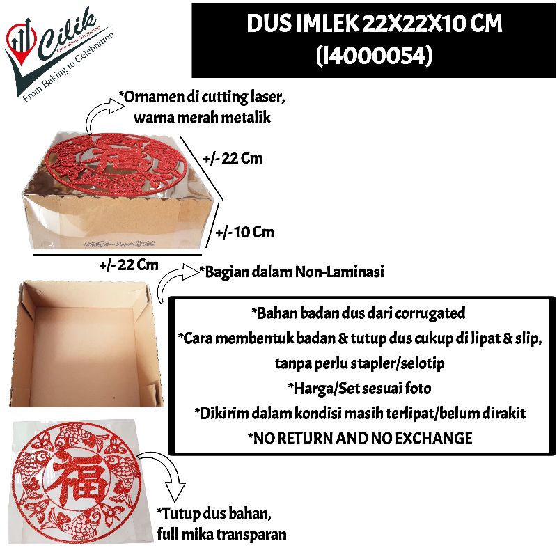 Jual dus imlek model 2 kemasan kue dodol kado toples mahar box hamper ...