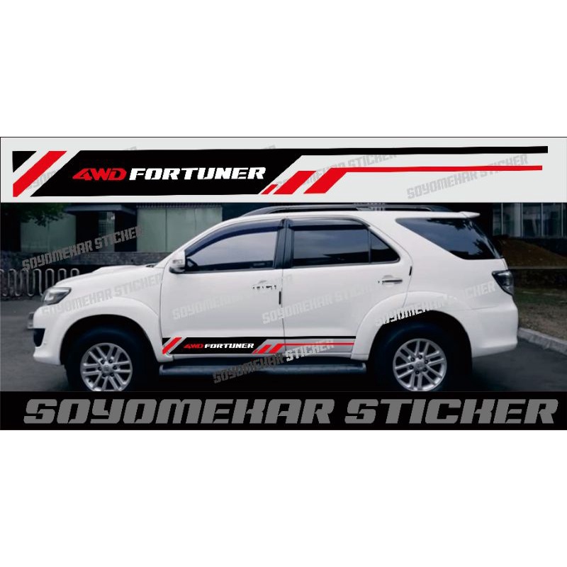 Jual STIKER MOBIL STICKER CUTTING LIS BODY MOBIL FORTUNER | Shopee ...