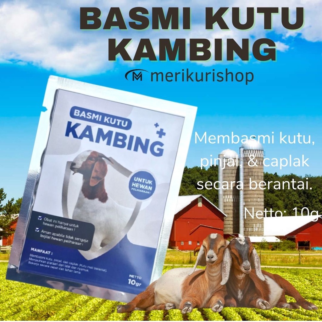 Jual Obat basmi kutu kambing serbuk tabur 10g untuk kutu, pinjal, dan ...