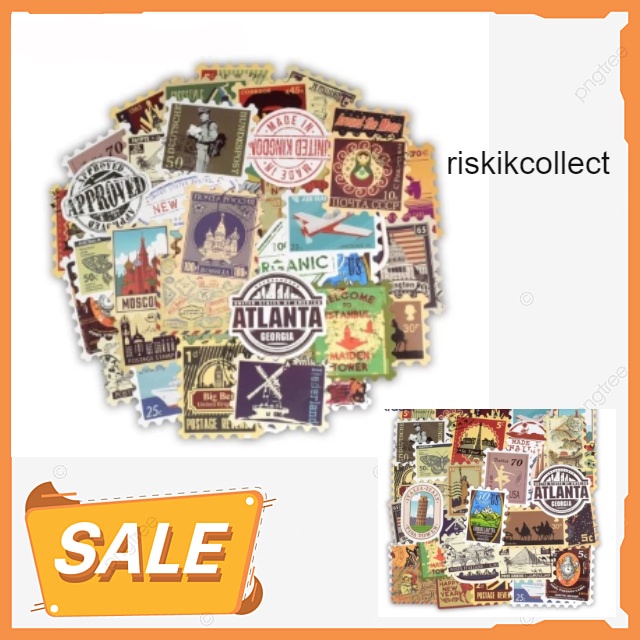 Jual Stiker Koper 50 Pcs Retro Luggage Laptop Sticker | Shopee Indonesia