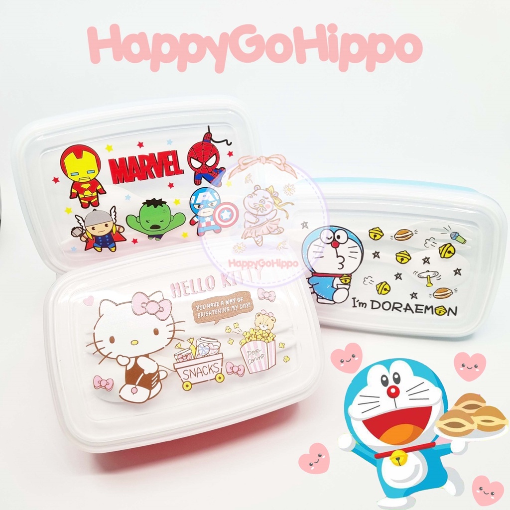 Jual Kotak Bekal Anak Karakter/ Tempat Makan Anak Sekolah Lucu/ Lunch Box Anak/ Doraemon ...
