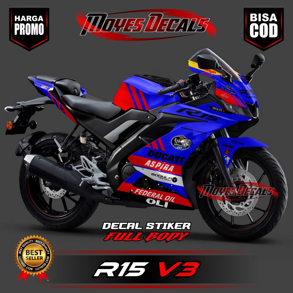 Jual COD Hot Fromodecal r15 v3 full body decal r15 v3 full body biru ...