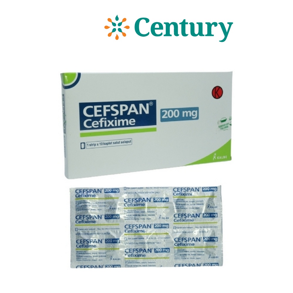 Jual CEFSPAN 200 MG 1 STRIP ISI 10 KAPLET/CEFIXIME/ ANTIBIOTIK/ INFEKSI ...