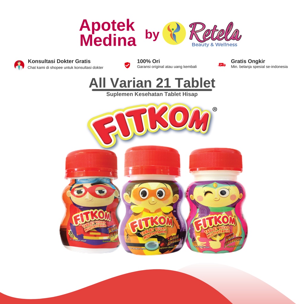 Jual FITKOM RASA JERUK 21 TABLET HISAP | Shopee Indonesia