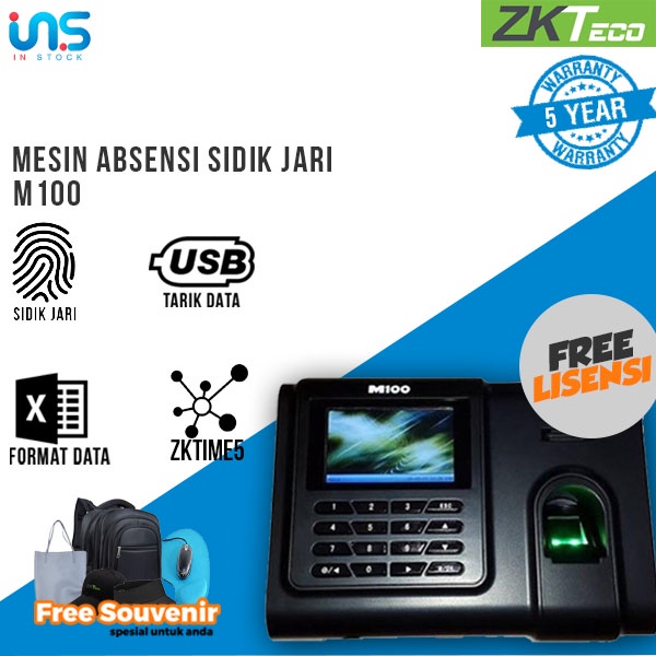 Jual Mesin Absensi Fingerprint Dan Mesin Akses Kontrol ZKTECO M100 | MAGIC M100 | Shopee Indonesia