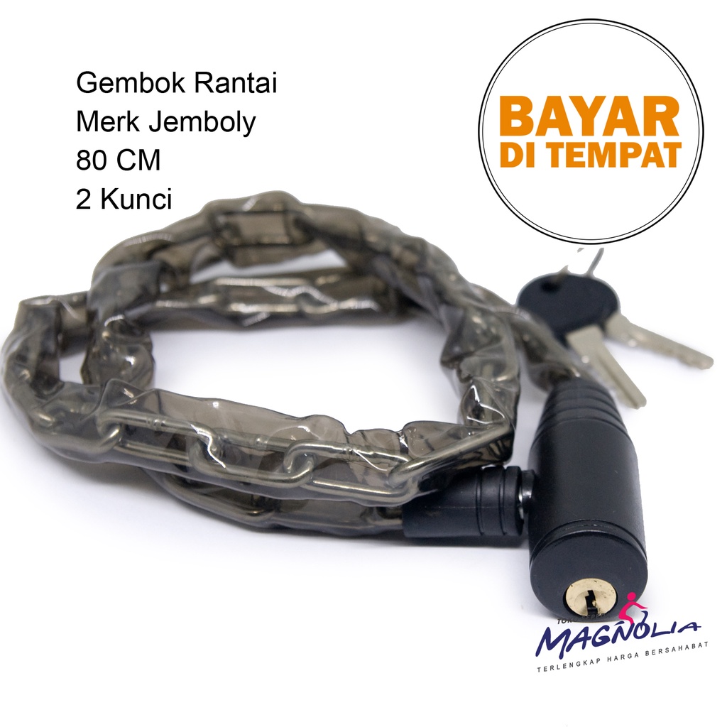 Jual Gembok Sepeda Rantai 2 Kunci Merk Jemboly | Shopee Indonesia