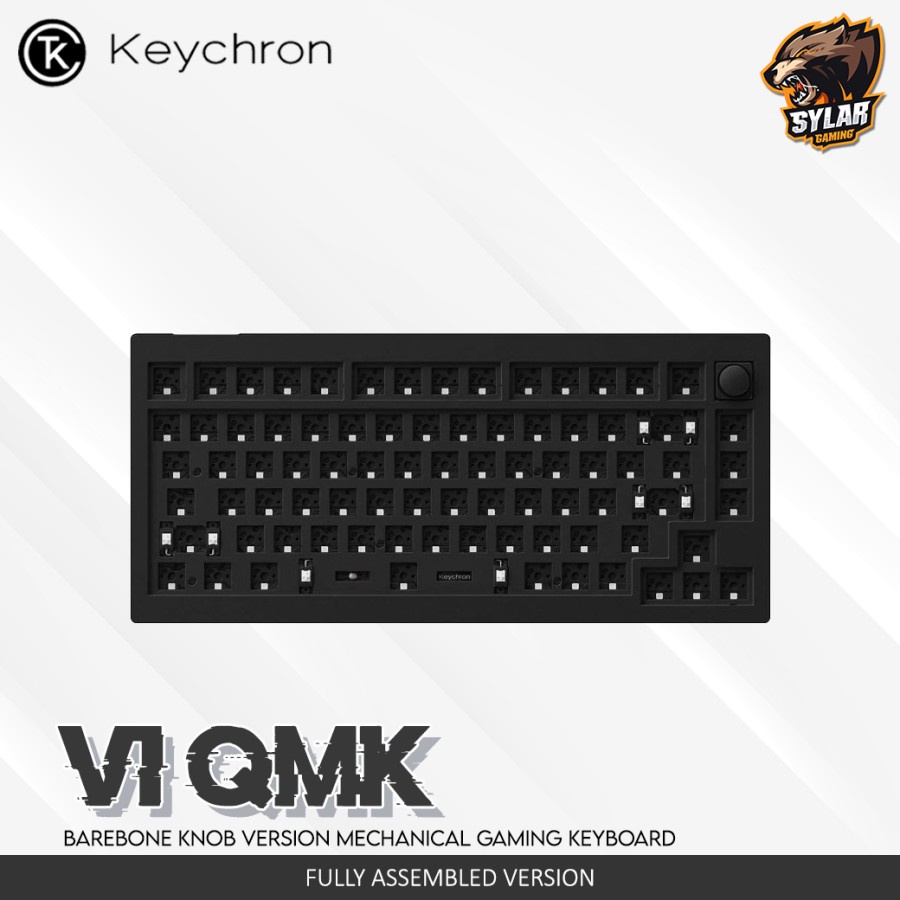 Jual Keychron V1 QMK Barebone Knob Version Mechanical Gaming Keyboard ...