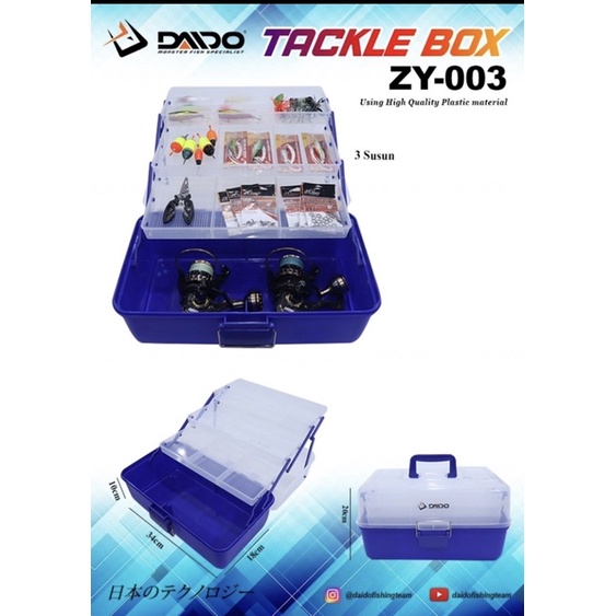Jual Daido tackle box zy-003 Tempat peralatan alat pancing | Shopee ...