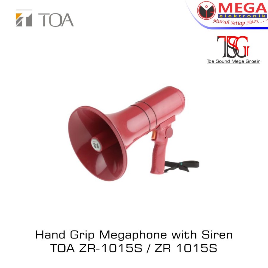 Jual TOA MEGAPHONE ZR-1015S HAND GRIP MEGAPHONE TOA ZR 1015S WITH SIREN ...