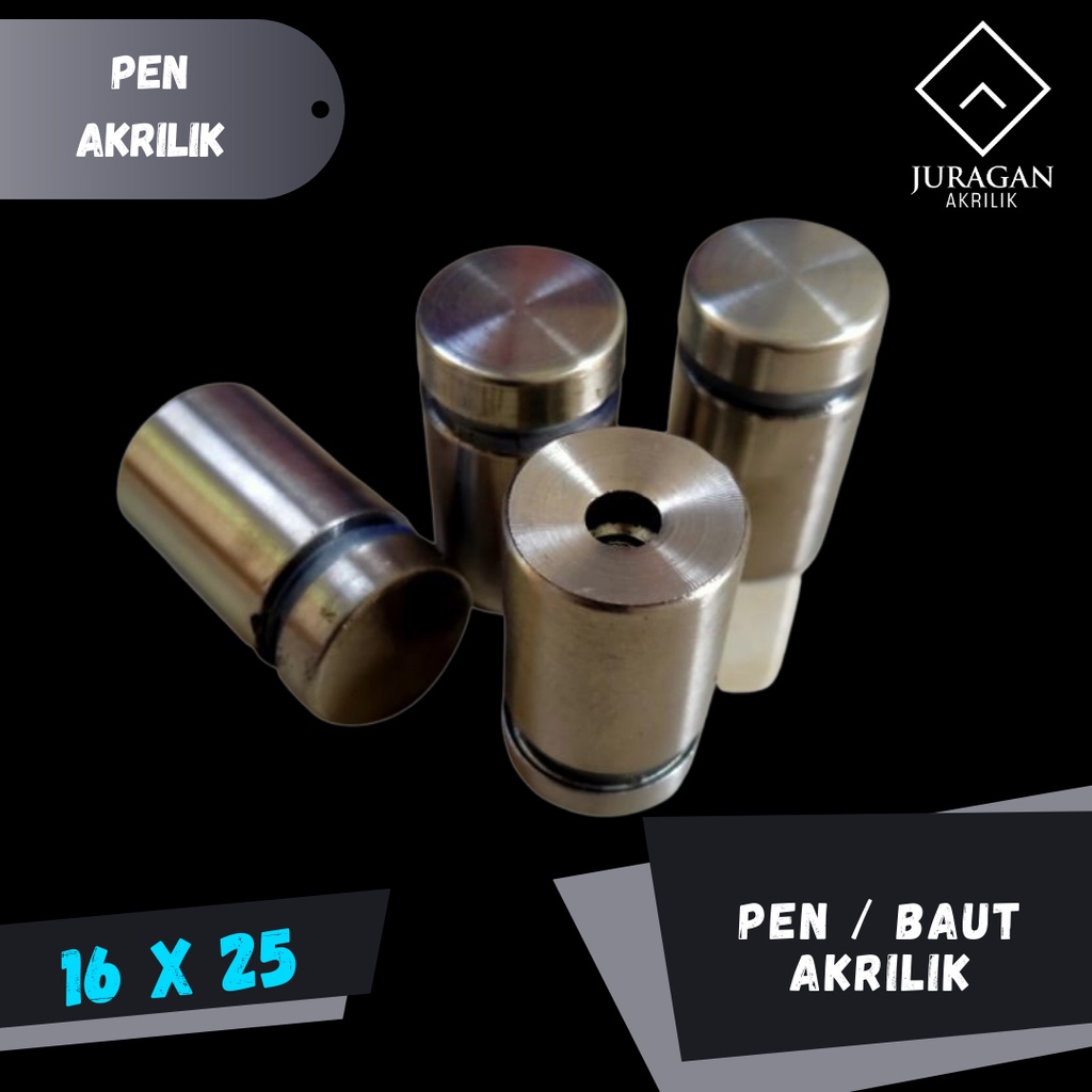 Jual Pen Iklan Stainless / Baut Akrilik Sign Board 16 x 25 | Shopee ...
