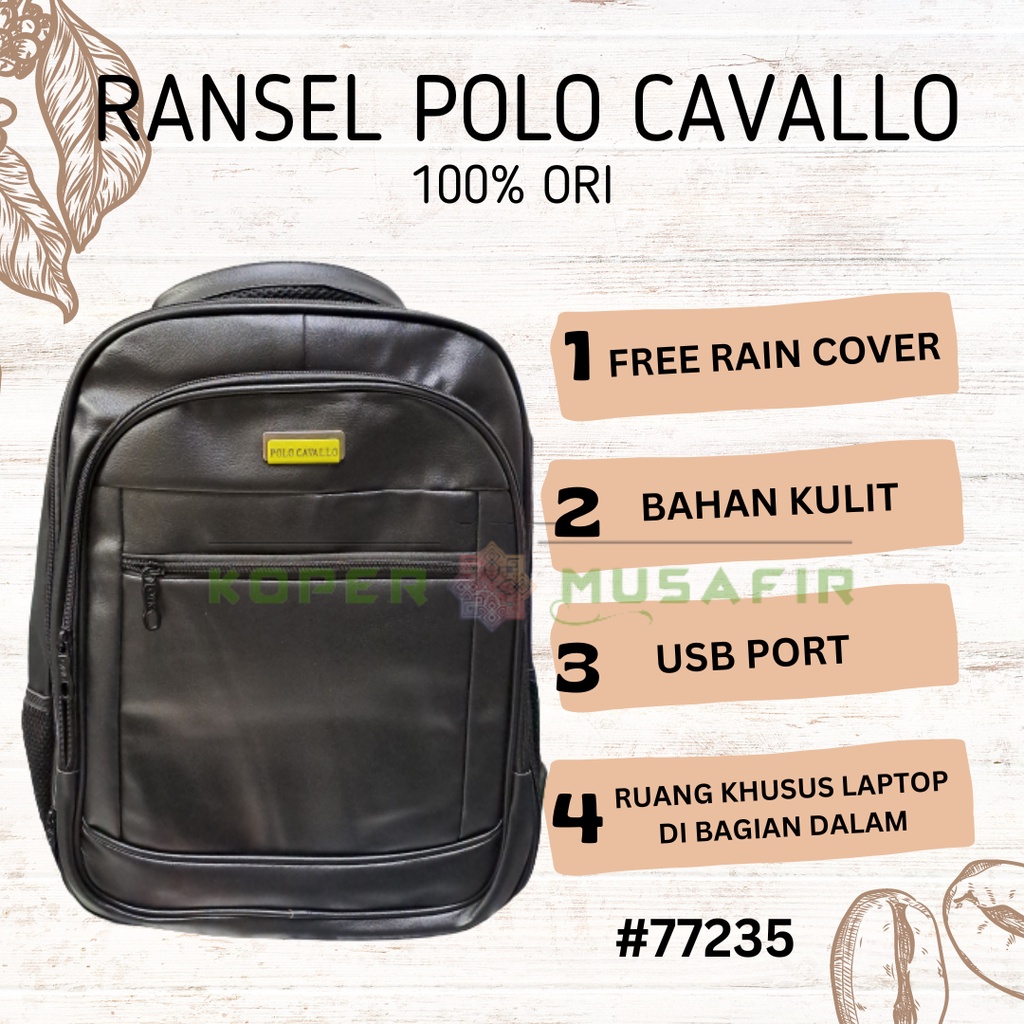Jual PROMO!! TAS RANSEL POLO CAVALLO 100% ORI 77235, (FREE RAIN COVER ...