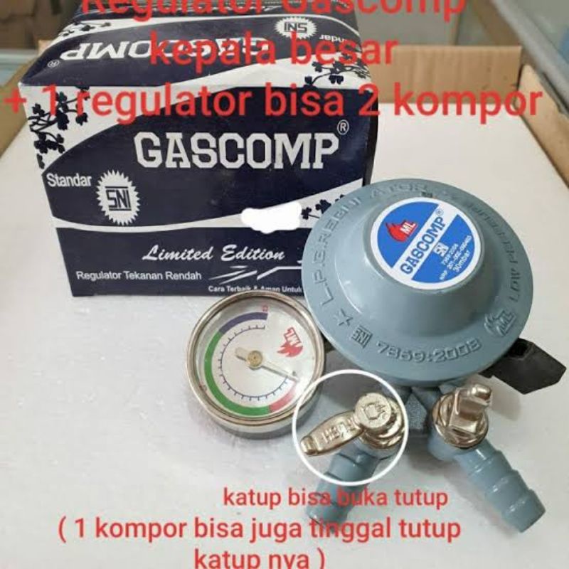 Jual REGULATOR GASCOMP CABANG REGULATOR 1TABUNG 2 OUTPUT | Shopee Indonesia