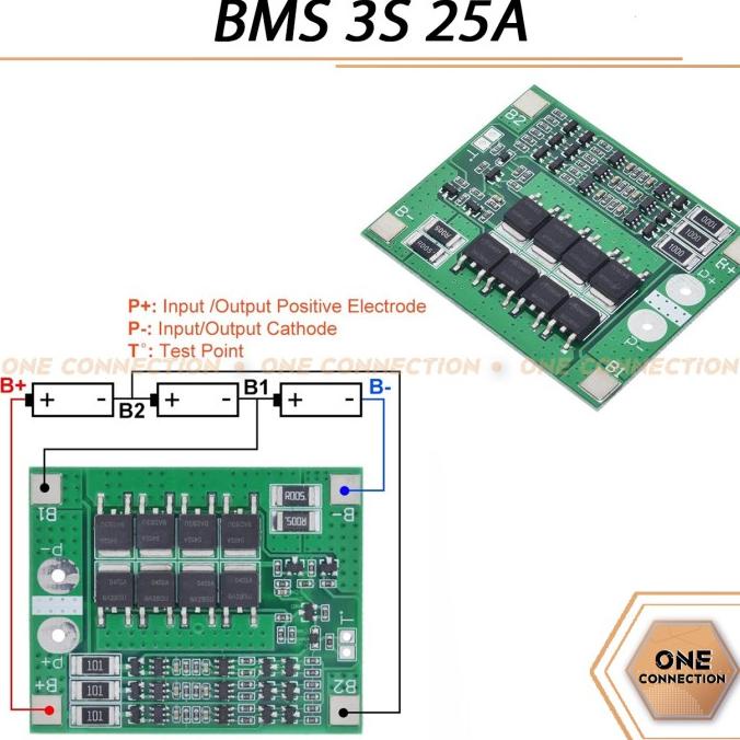 Jual Modul BMS Battery Management System 3S 25A Li-Ion 18650 Battery ...