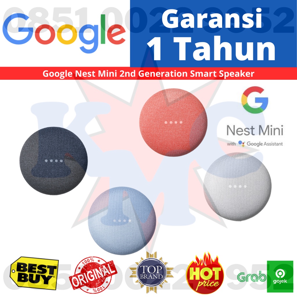 Jual Google Nest Mini 2nd Generation Smart Speaker Original | Shopee ...